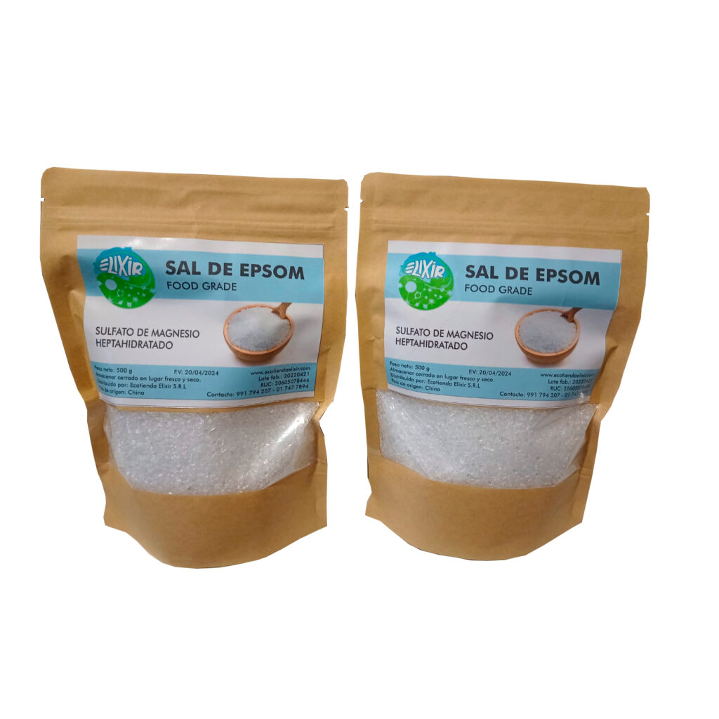 Sal de epsom (Sulfato de Magnesio) – Grado Alimentario | Bolsa ...