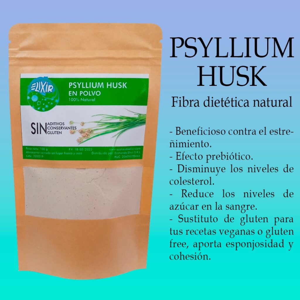Psyllium husk fuente de fibra mejora la salud intestinal|100 g ...